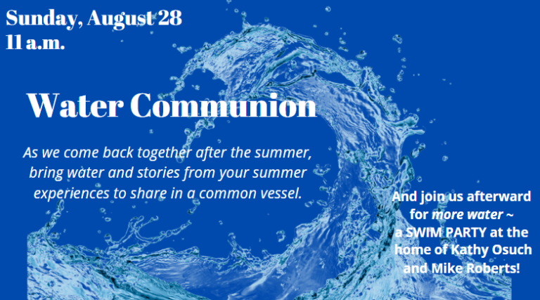 Water Communion (28 August 2022) – All Souls Unitarian Universalist ...