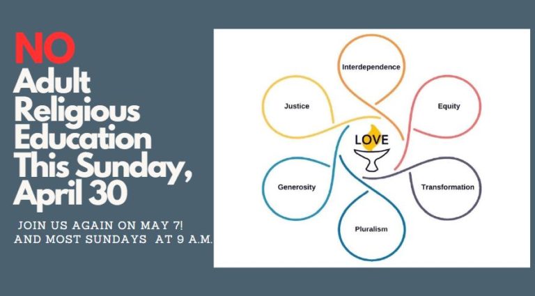 No Adult Religious Education Class — 30 April 2023 – All Souls ...