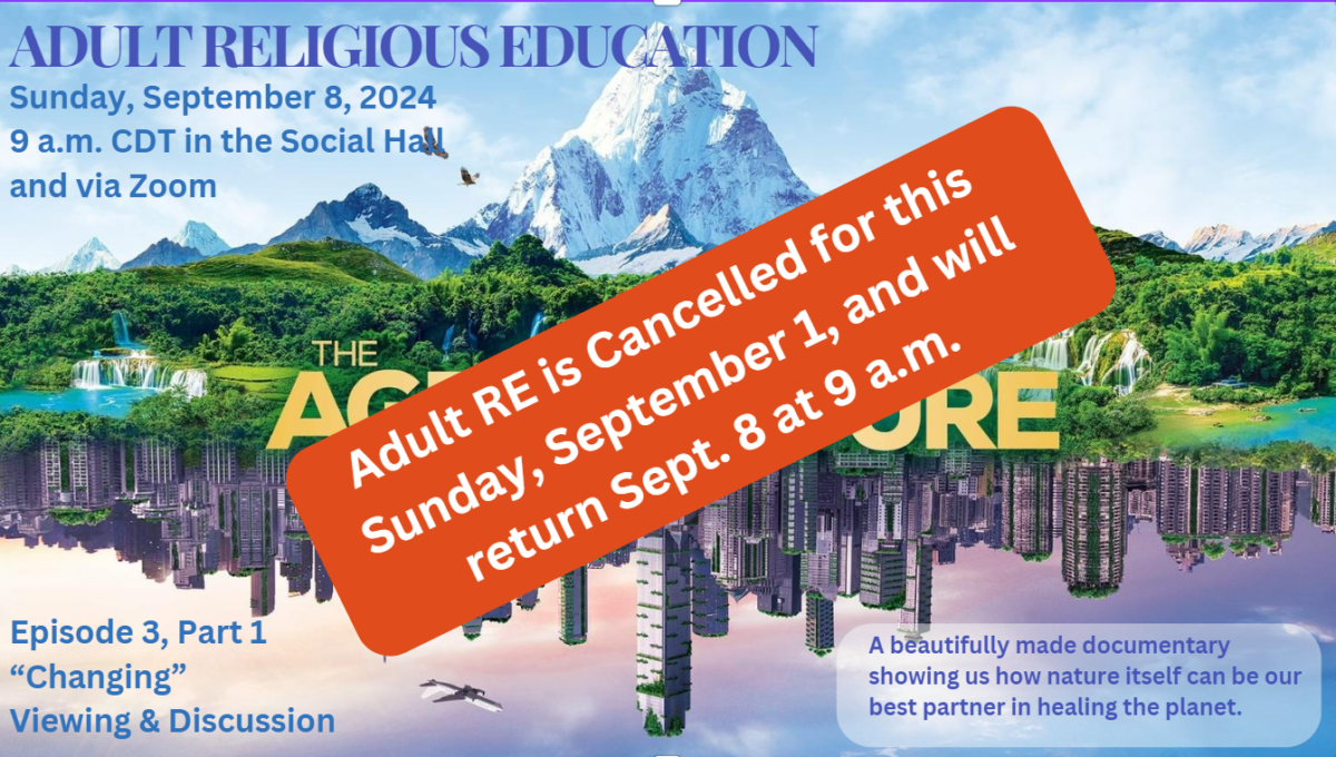 No Adult Religious Education Class This Sunday (1 September 2024) – All ...