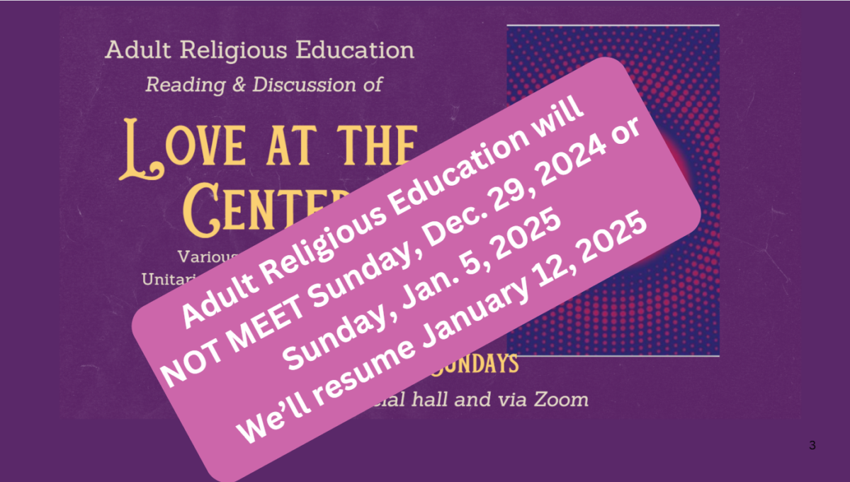 No Online and In-Person Adult Religious Education Happening On 29 ...
